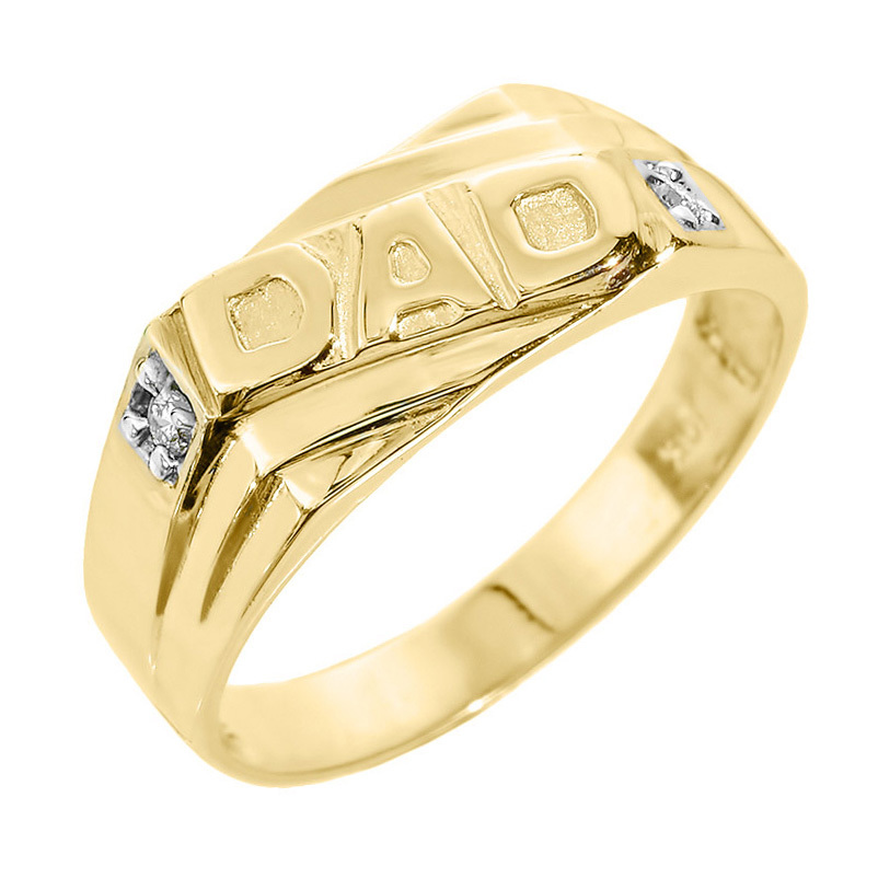 10KT YELLOW GOLD DAD RING | Golden Pawn