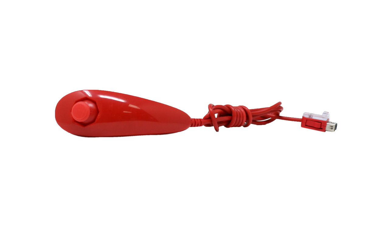 NINTENDO WII RED NUNCHUCK CONTROLLER | Golden Pawn