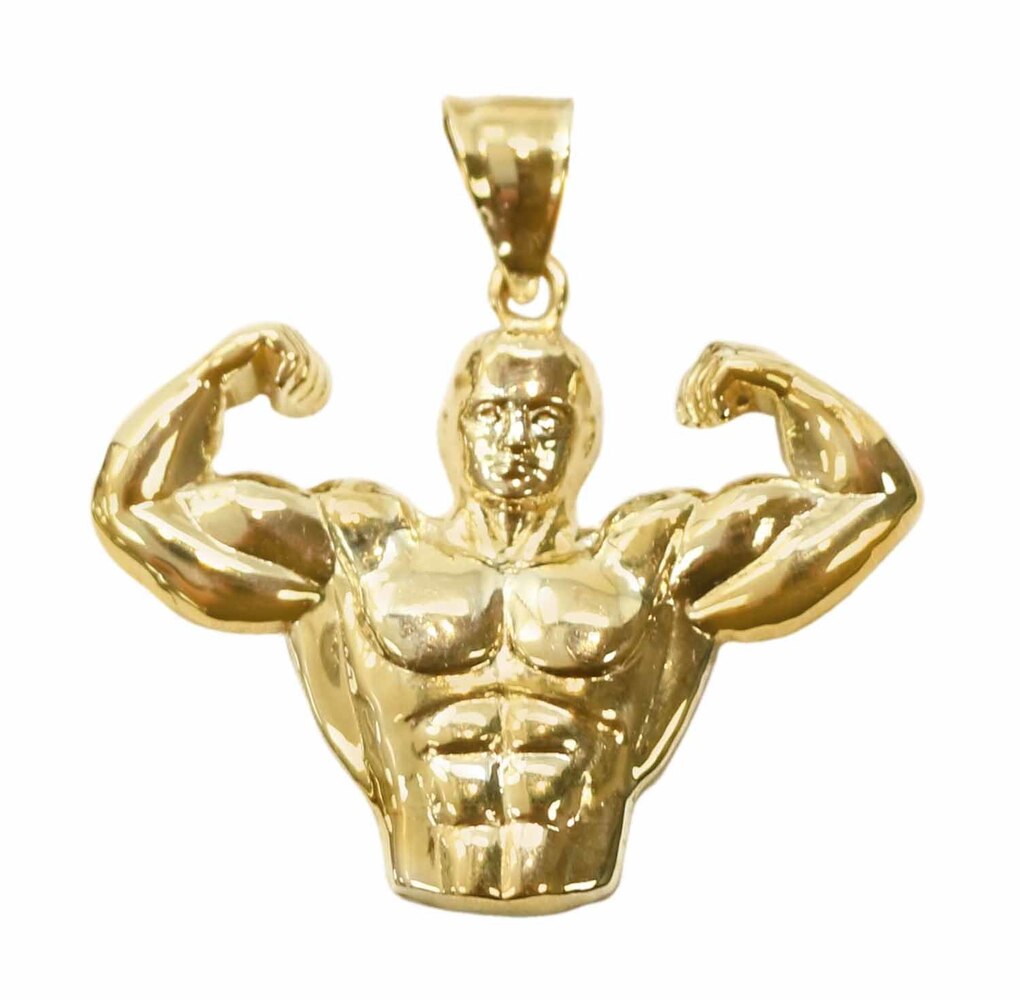 10 KT YELLOW GOLD BODY BUILDER PENDANT | Golden Pawn