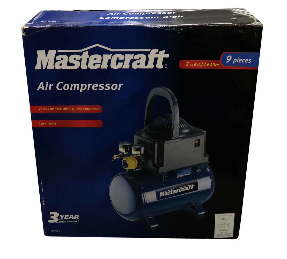 MASTERCRAFT 2 GALLON AIR COMPRESSOR NEW IN BOX | Golden Pawn