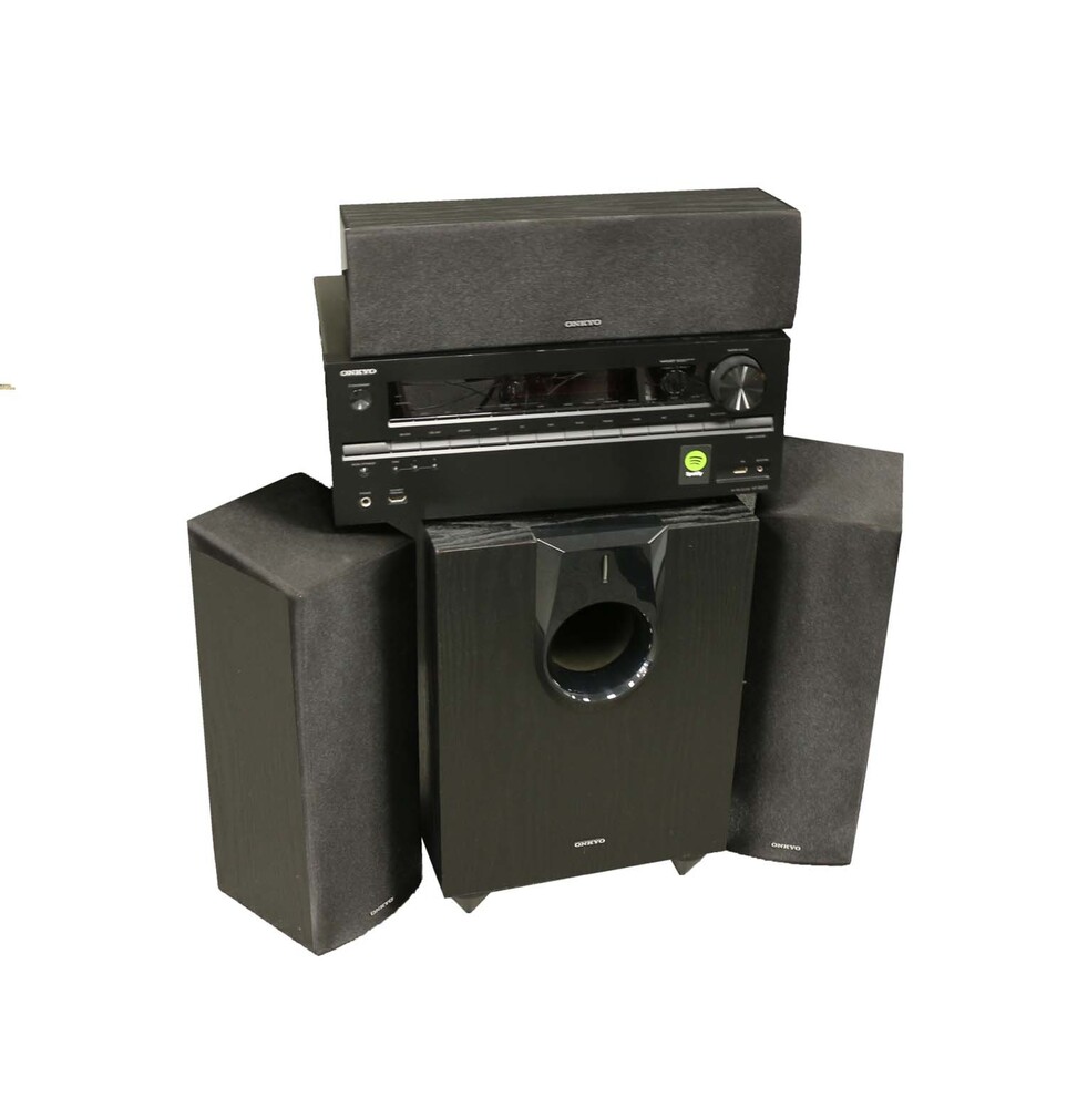 ONKYO HTR 693 SURROUND SOUND SYSTEM WITH 4 SPEAKERS | Golden Pawn