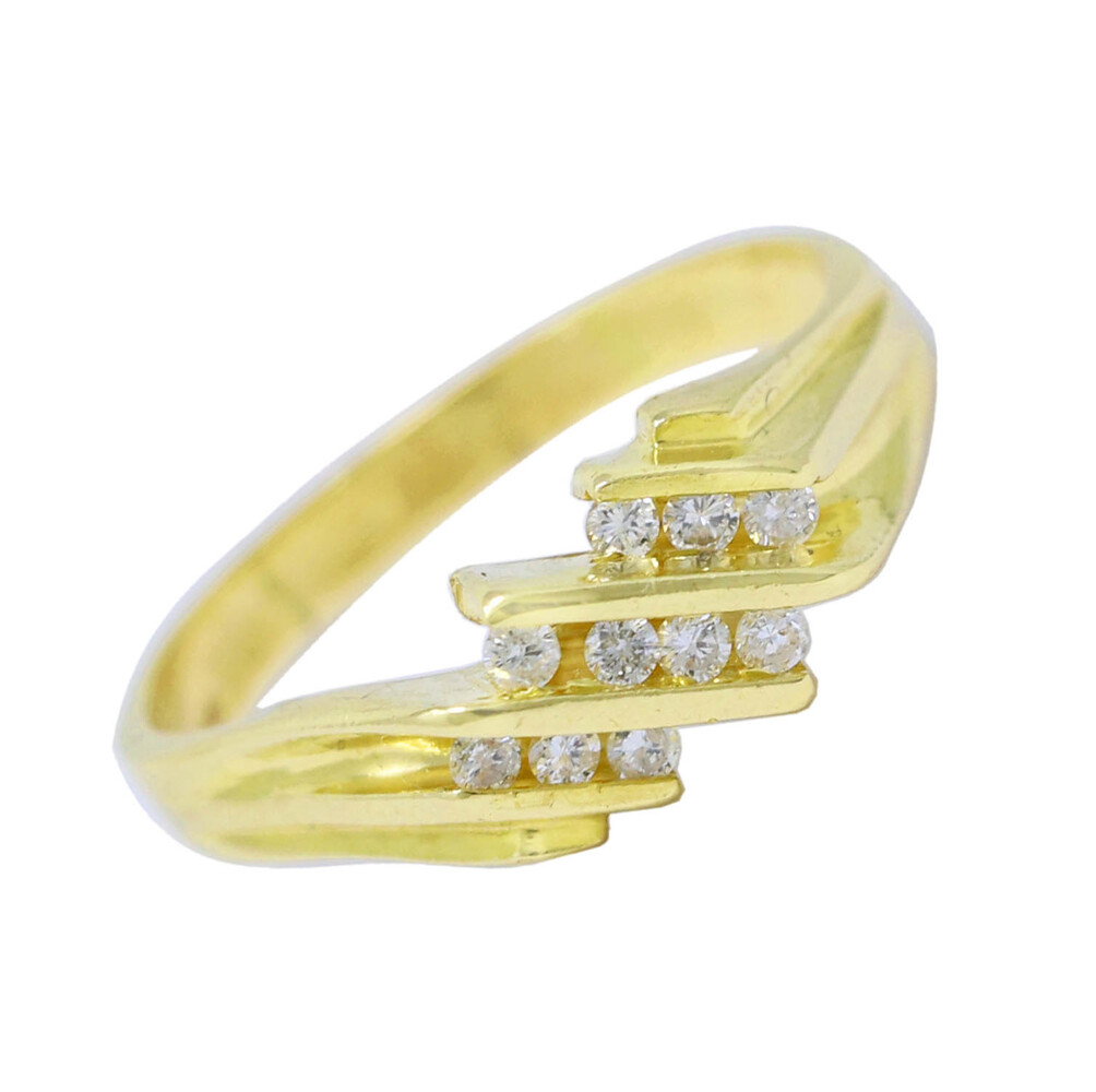 10 KT YELLOW GOLD MENS DIAMOND RING | Golden Pawn
