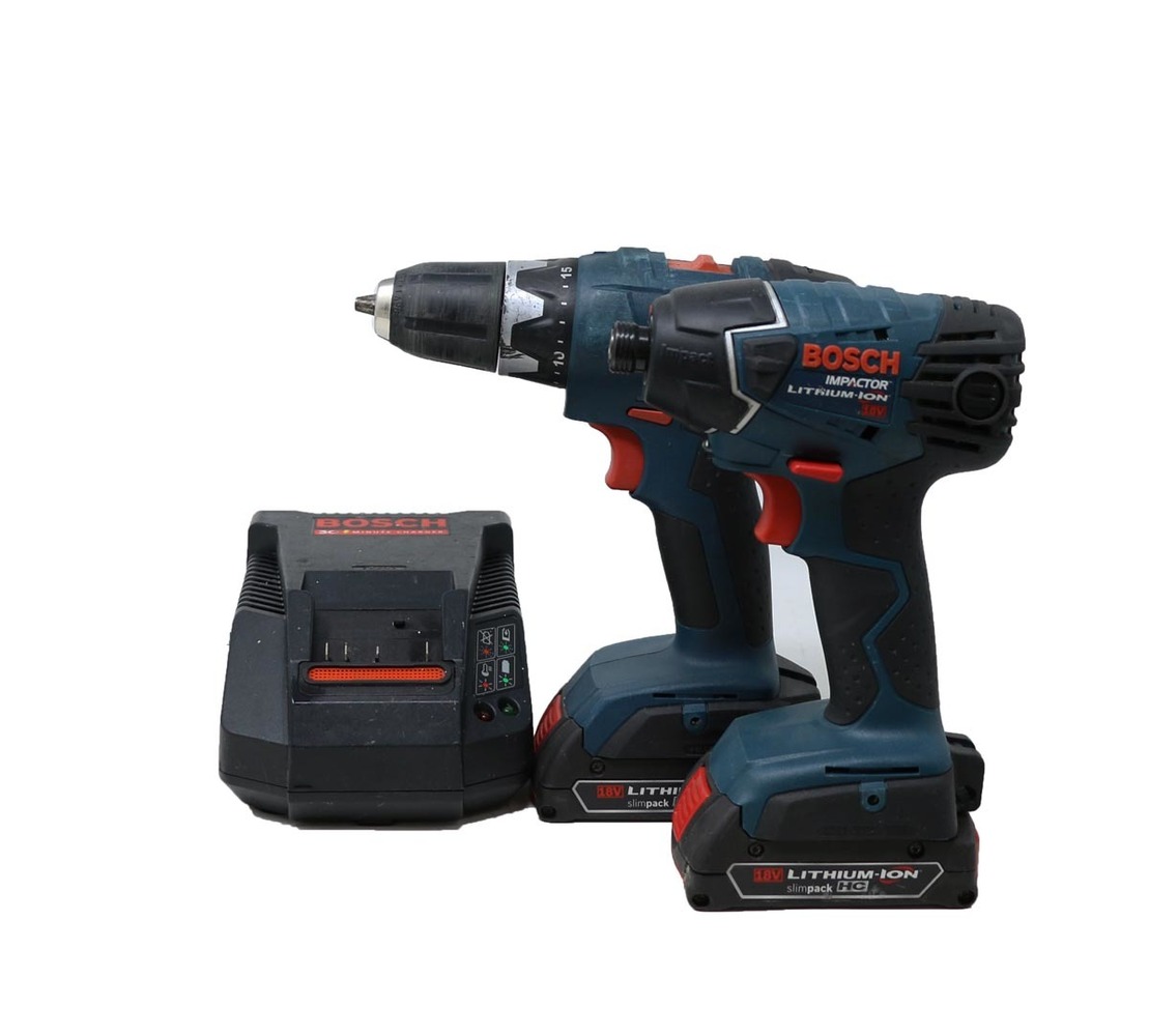 BOSCH DRILL SET DRILL IMPACT WITH CHARGER AND 2 BATTERIES | Golden Pawn