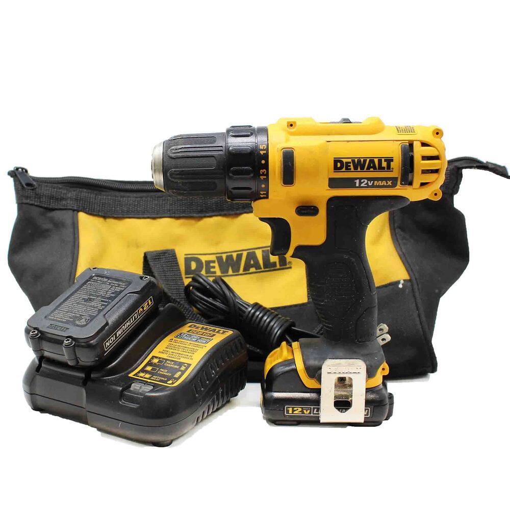 DEWALT 12 VOLT 3/8 INCH DRILL/DRIVER WITH 2 BATTERIES & CHARGER ...